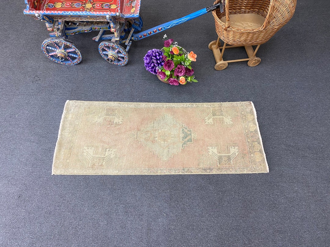 2x4 Rug,vintage Small Oushak Rug,pastel Table Rug,2x4 Small Turkish Rug ...