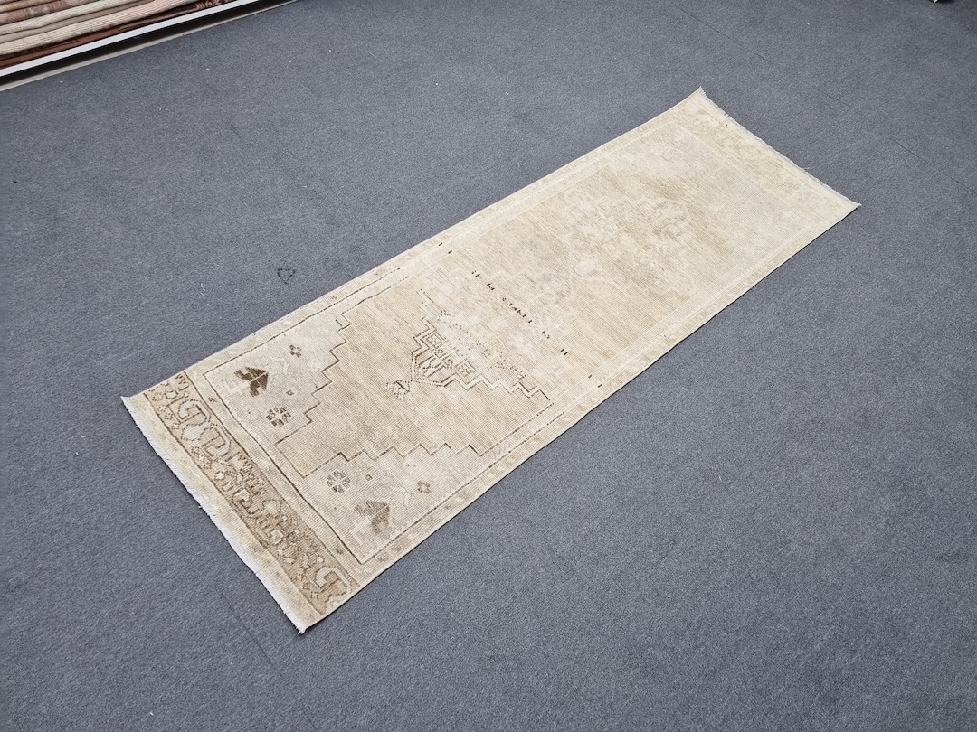 Neutral Narrow Runner Rug,turkish Hallway Narrow Runner Rug,kitchen Rug ...