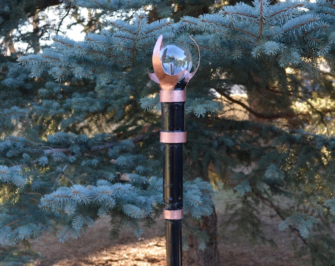 65" Light up Plasma Tesla Ball Wizard Staff Stave / Walking Stick With ...