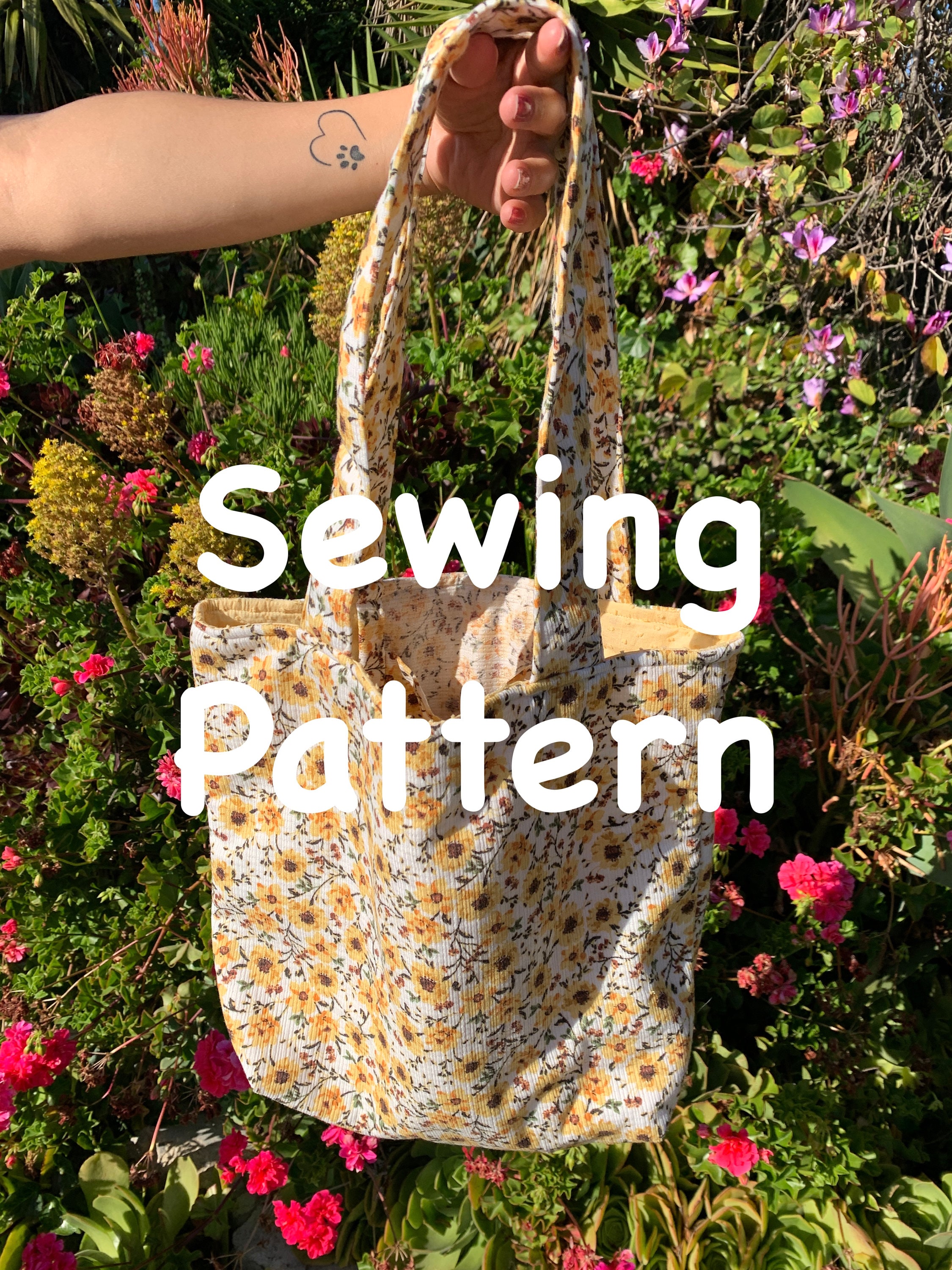 Small Tote Bag Sewing Pattern - Etsy