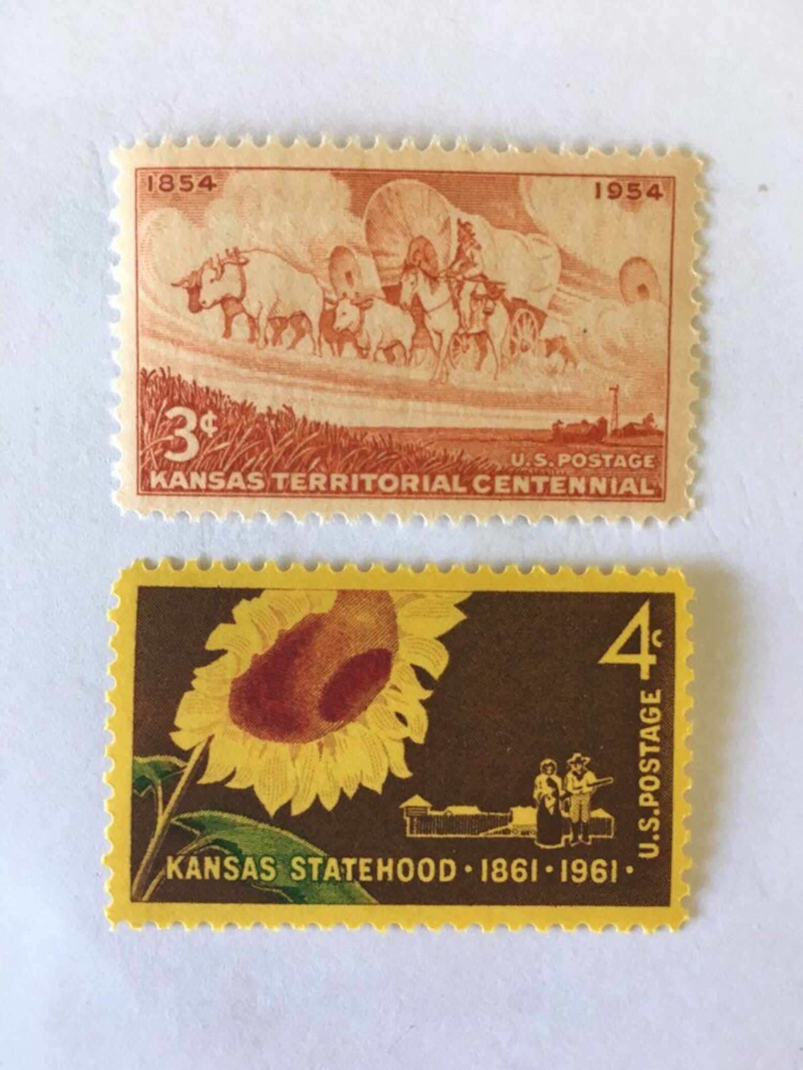 Kansas Statehood -kansas Territory -postage Stamp -US Postal Service ...