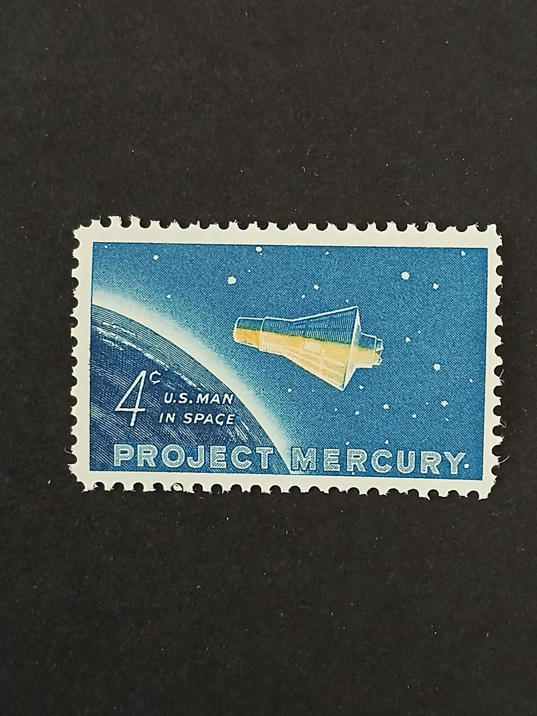 Project Mercury Space Stamp- First US Man Orbiting in Space - US Mint ...