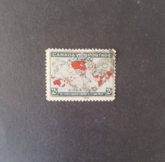 1898 Map of British Empire Canadian Used Postage Collector - Etsy