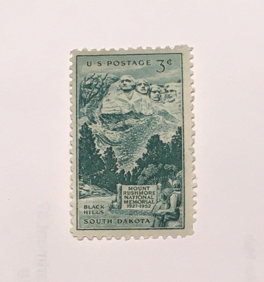 Mt.rushmore - Black Hills - South Dakota - US Mint Postage Stamp-1952 ...