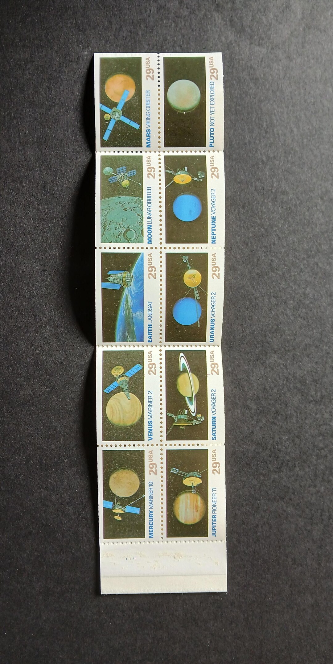 Space Exploration Stamps- Mint US - From Booklet Pane -10 Different ...