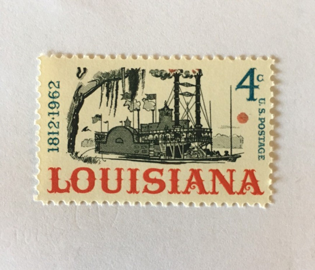 Louisiana Statehood -vintage 1962 - US Mint Postage Stamp - Etsy