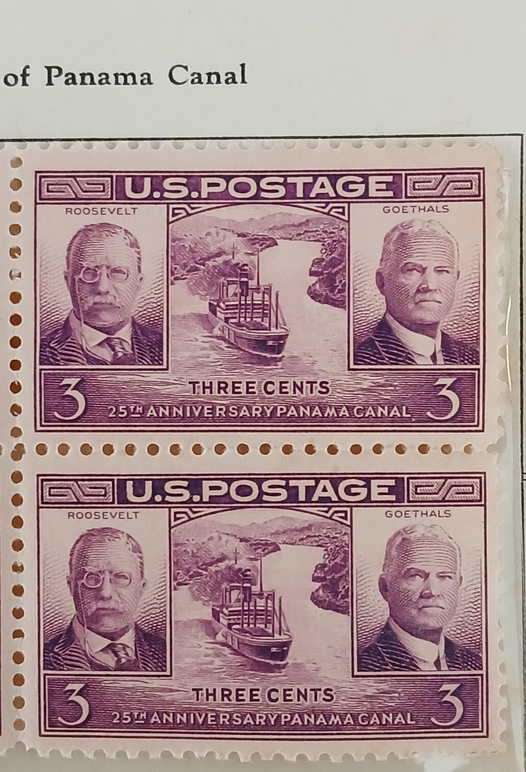 Panama Canal - 25th Anniversary - US Mint Postage Stamp - Roosevelt ...