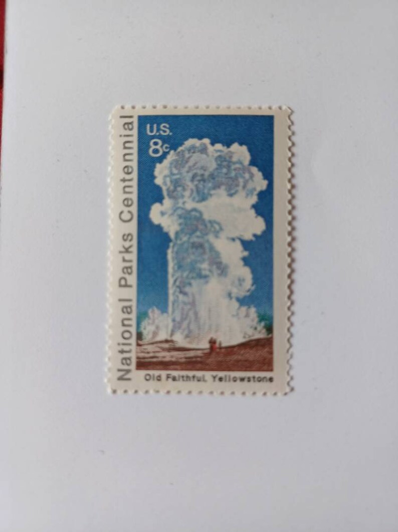 Yellowstone - Old Faithful Geyser Postage Stamp - 1972 Issue - Etsy