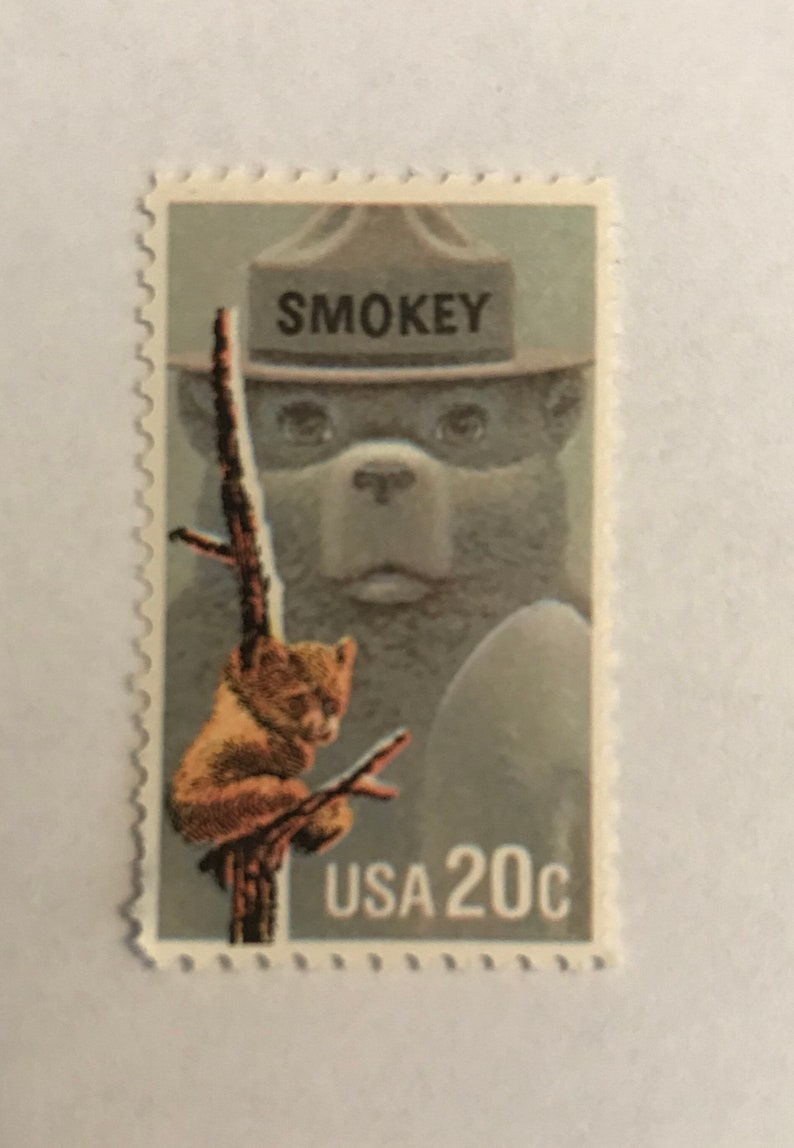 Smokey the Bear on US Mint Postage Stamps - 1984 - Etsy
