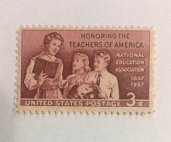 School Teachers of America postage stamp era 1957 | Etsy