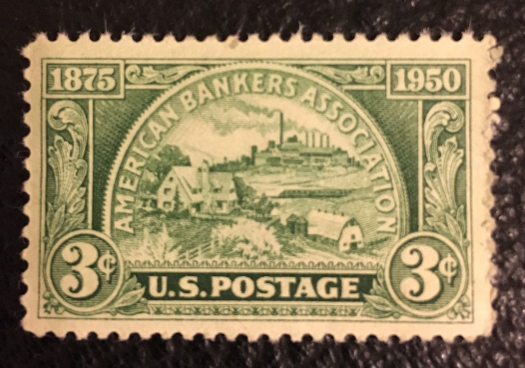 Banking on US Postage Stamps - Money/ Coins on Stamps - Etsy