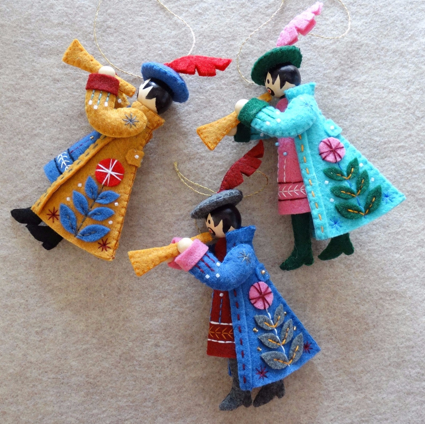 Twelve Days of Christmas Piper Piping Felt Ornament - Etsy