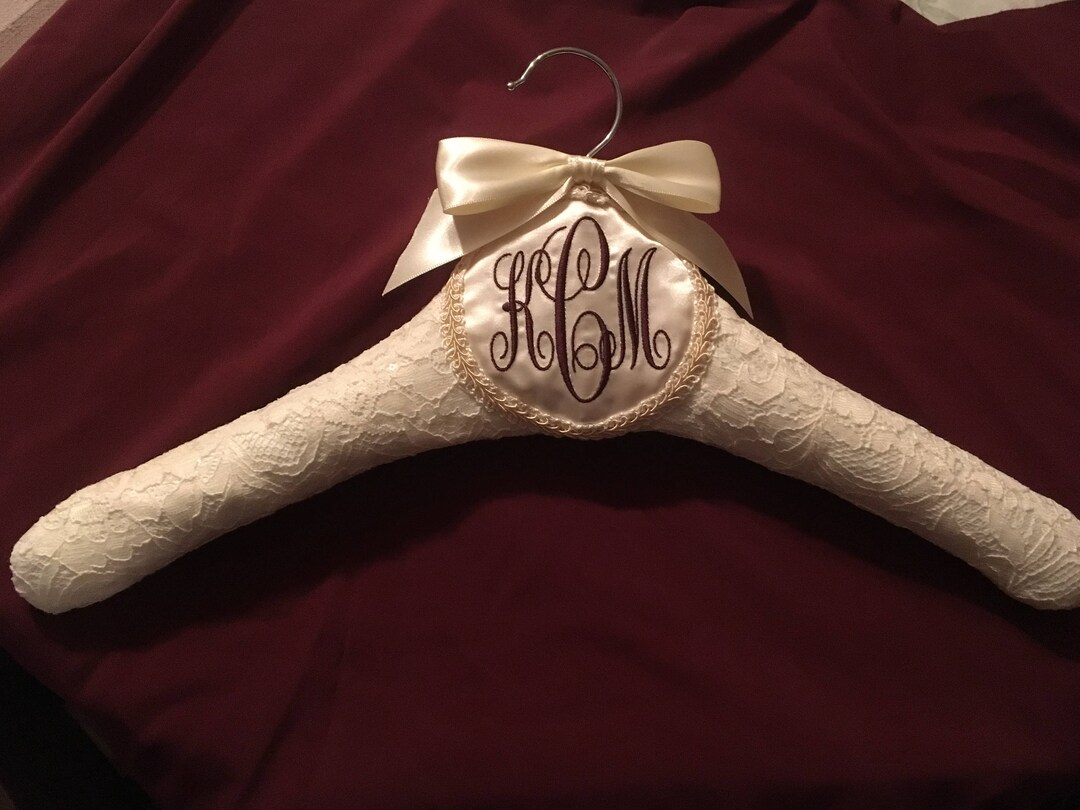 Monogrammed Lace Wedding Gown Hanger - Etsy