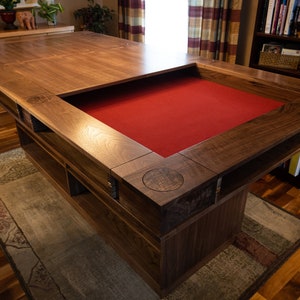 Board Game Table With Fold Down Player Stations - Etsy