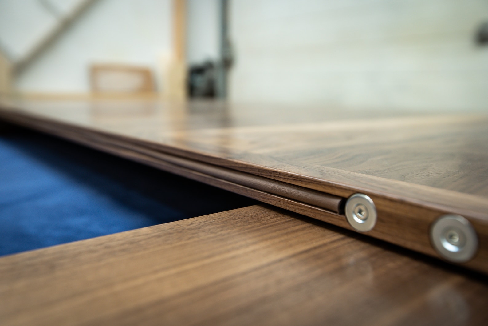 Walnut Board Game / Dining Table, 4x8 With Trestle Base and Four Piece ...