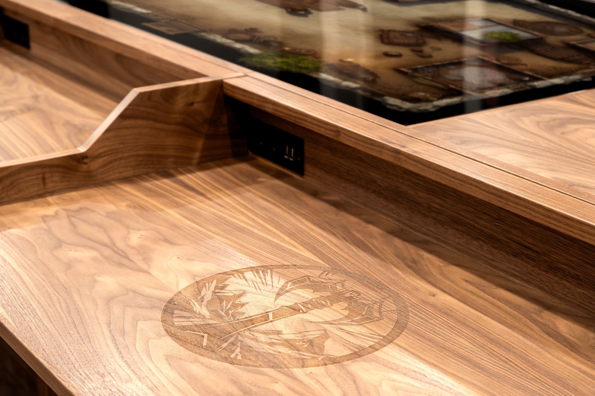 Walnut Role Playing Gaming Table, Dungeons & Dragons, Pathfinder, Built ...