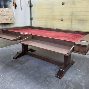 Maple Board Game Table With Four Player Stations & 3-piece Spill ...