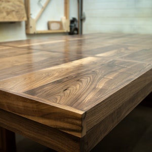 Walnut Board Game / Dining Table, 4x8 With Trestle Base and Four Piece ...
