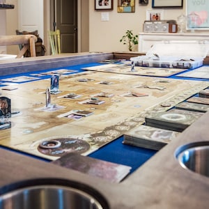Rustic Farmhouse Board Game Table With Drawers - Etsy