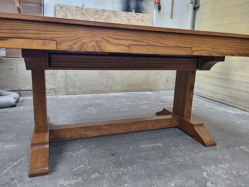 Ash Board Game Table With Slide Out Platforms & Drawers, 4-piece Inset ...