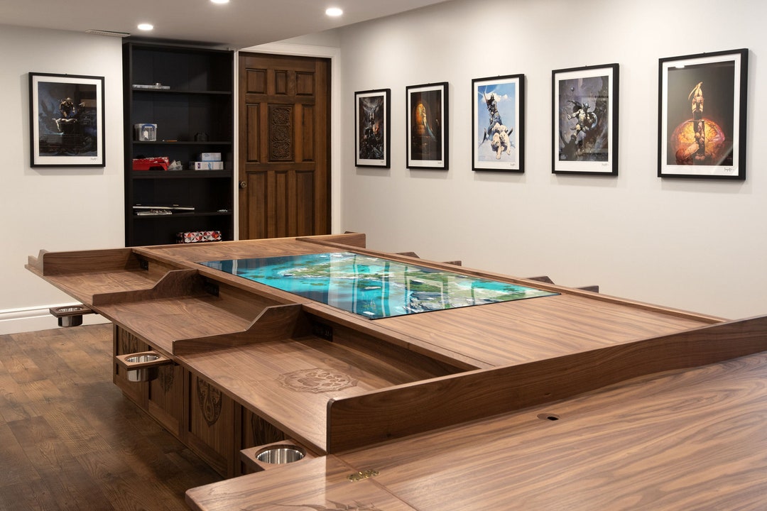 Walnut Role Playing Gaming Table, Dungeons & Dragons, Pathfinder, Built ...