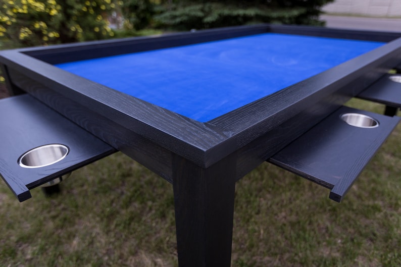 Ash Board Game Table With Pull Out Trays & 3 Piece Cover 4x7 | Etsy