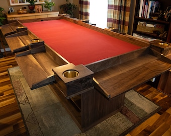 Custom Walnut Gaming Table / Dungeons and Dragons Gaming Table With ...