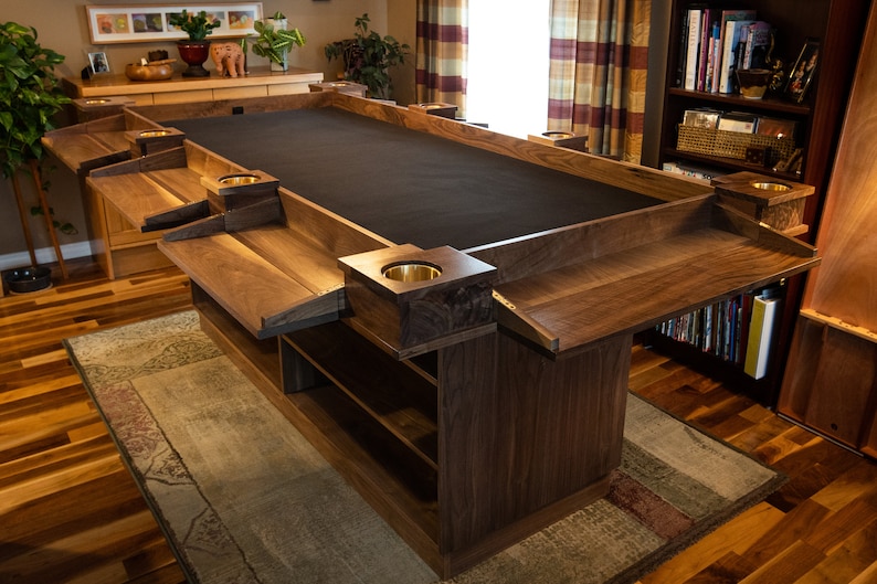 Board Game Table With Fold Down Player Stations | Etsy