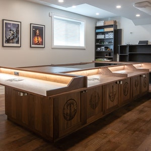 Walnut Role Playing Gaming Table, Dungeons & Dragons, Pathfinder, Built ...
