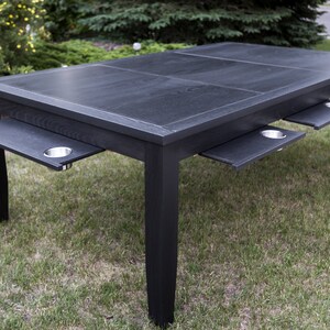 Ash Board Game Table With Pull Out Trays & 3 Piece Cover, 4x7 - Etsy