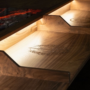 Walnut Role Playing Gaming Table, Dungeons & Dragons, Pathfinder, Built ...