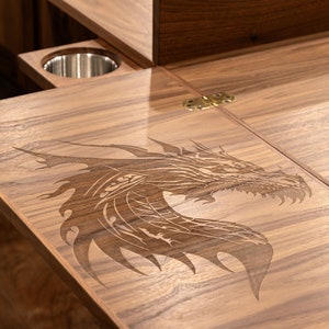 Walnut Role Playing Gaming Table, Dungeons & Dragons, Pathfinder, Built ...