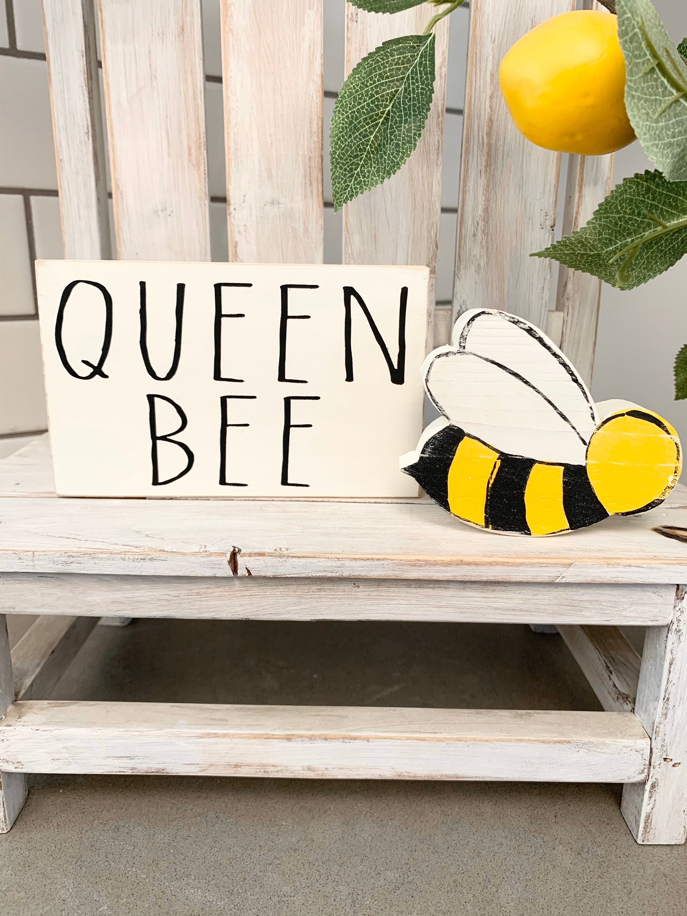 Mini Queen Bee Sign Mini Bee | Etsy