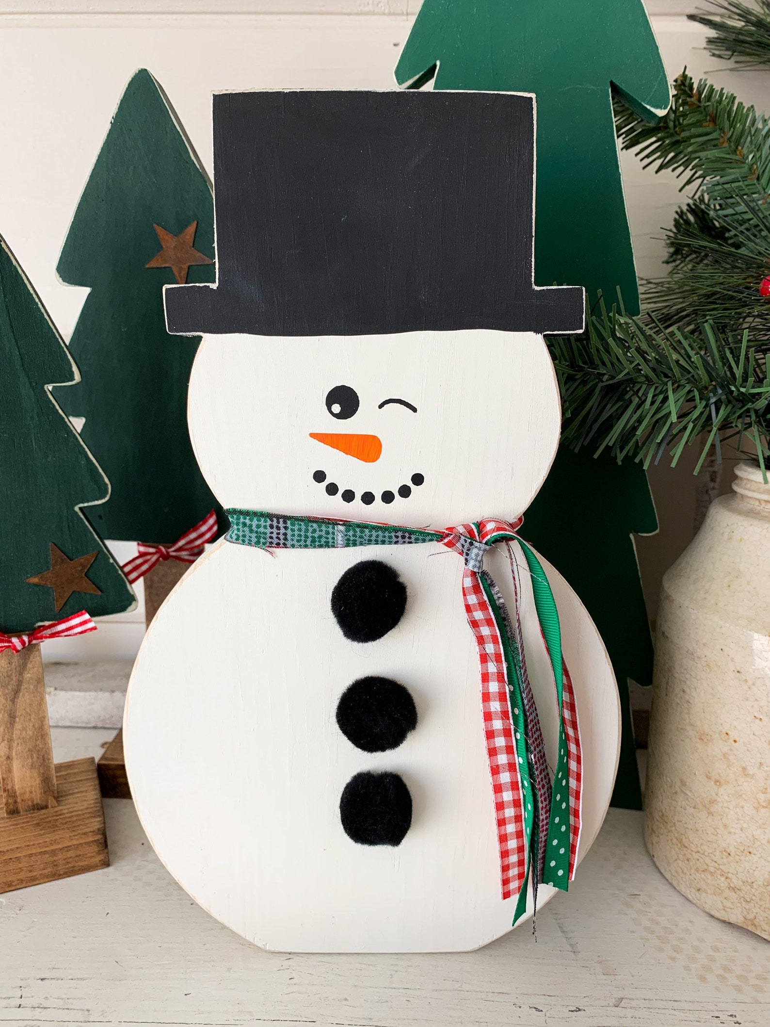Winking Snowman - Etsy