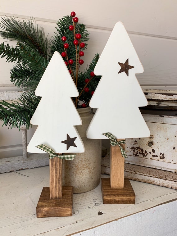 Christmas Trees With Rustic Stars - Etsy