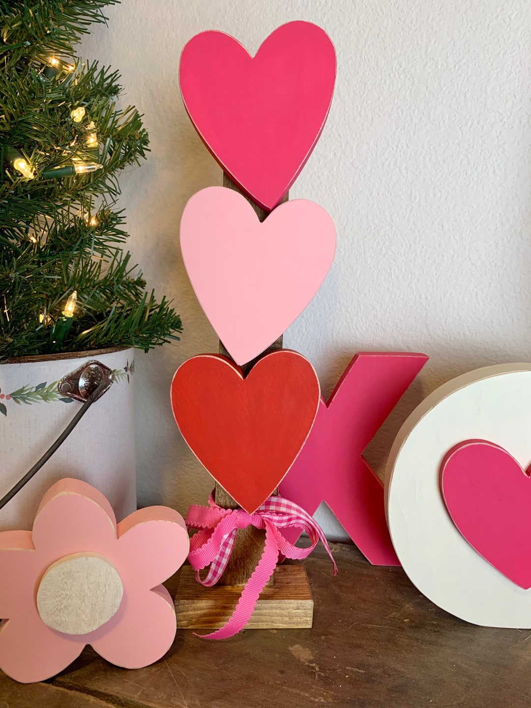 Hearts on a Stand - Etsy