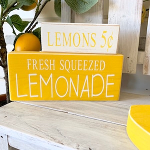Mini Fresh Squeezed Lemonade & Lemons Sign Set - Etsy