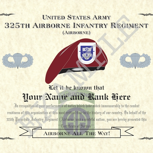 325th Infantry Regiment - Etsy