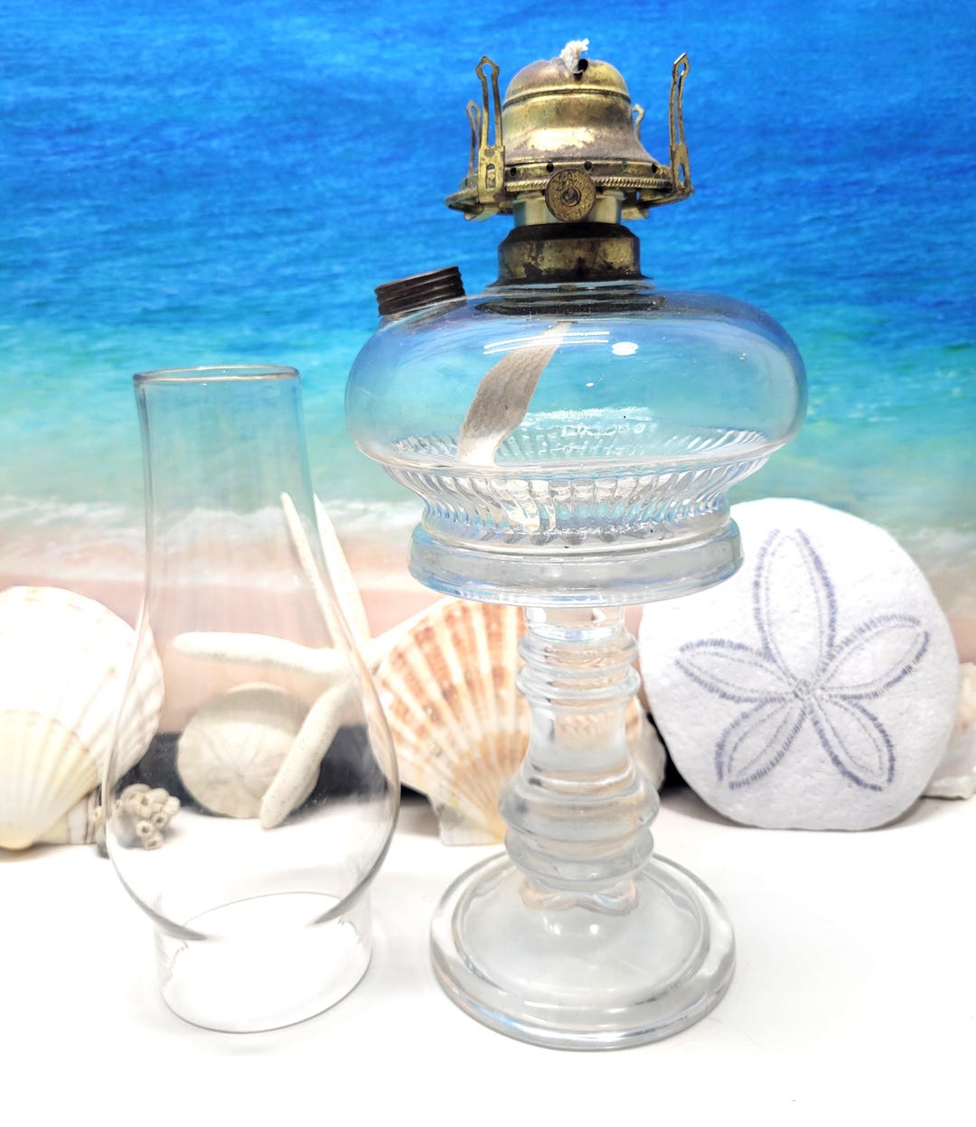 Antique Kerosene Oil Lamp Stand: Rex Burner, Labastie Chimney - Etsy