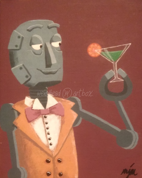 Portrait of the Robot Butler: Reproduction Art Print | Etsy