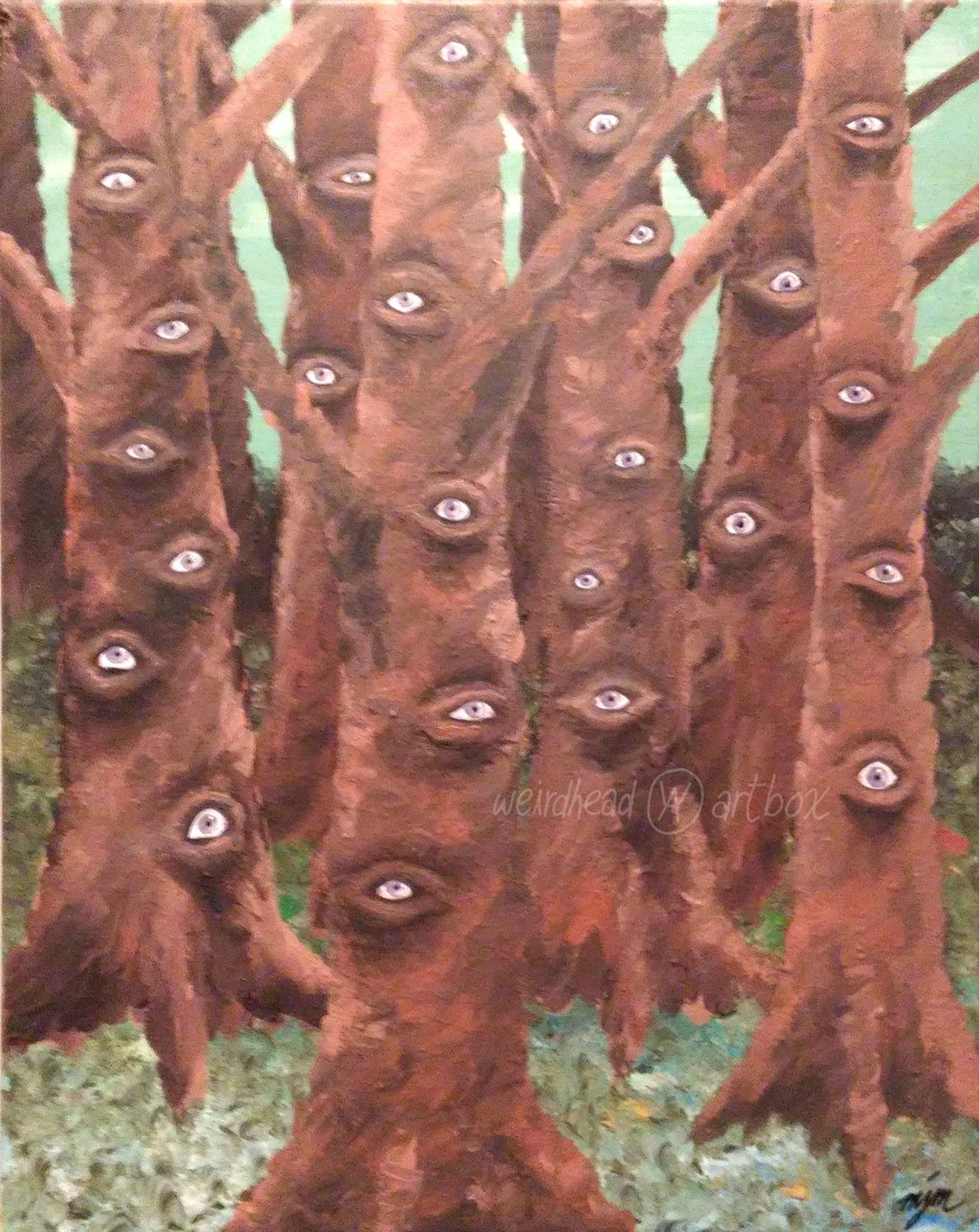Eyes of the Forest: 20" X 16" Painting on Canvas/ Replication Print - Etsy