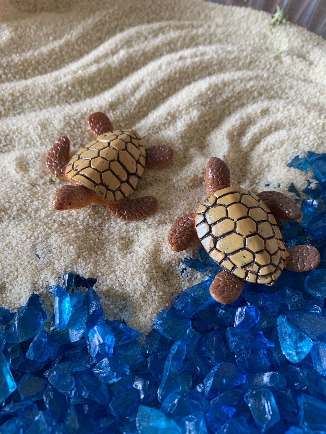 Sea Turtle Miniature Fairy Garden Terrerium Mermaid Oceon Zen Garden ...