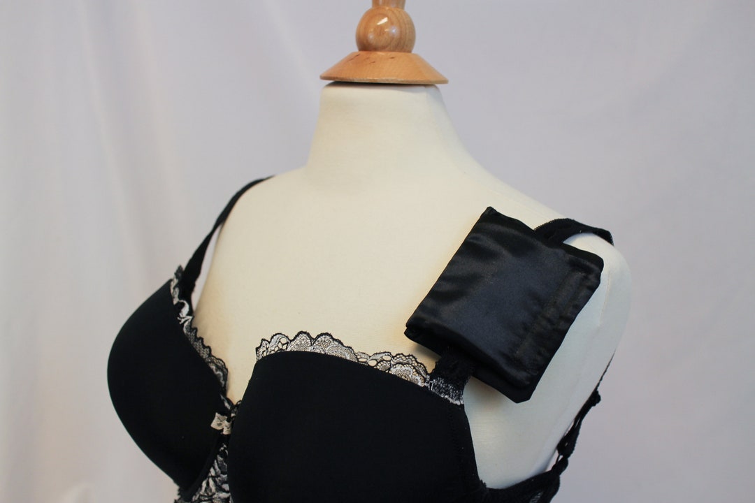 Black Satin Bra Strap Padding or Sling Cushion Port Pillow - Etsy