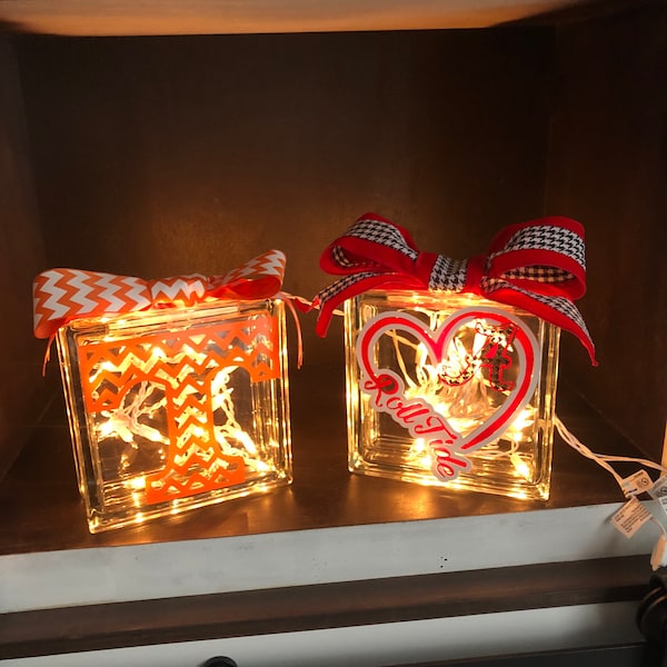 Lighted Glass Block - Etsy