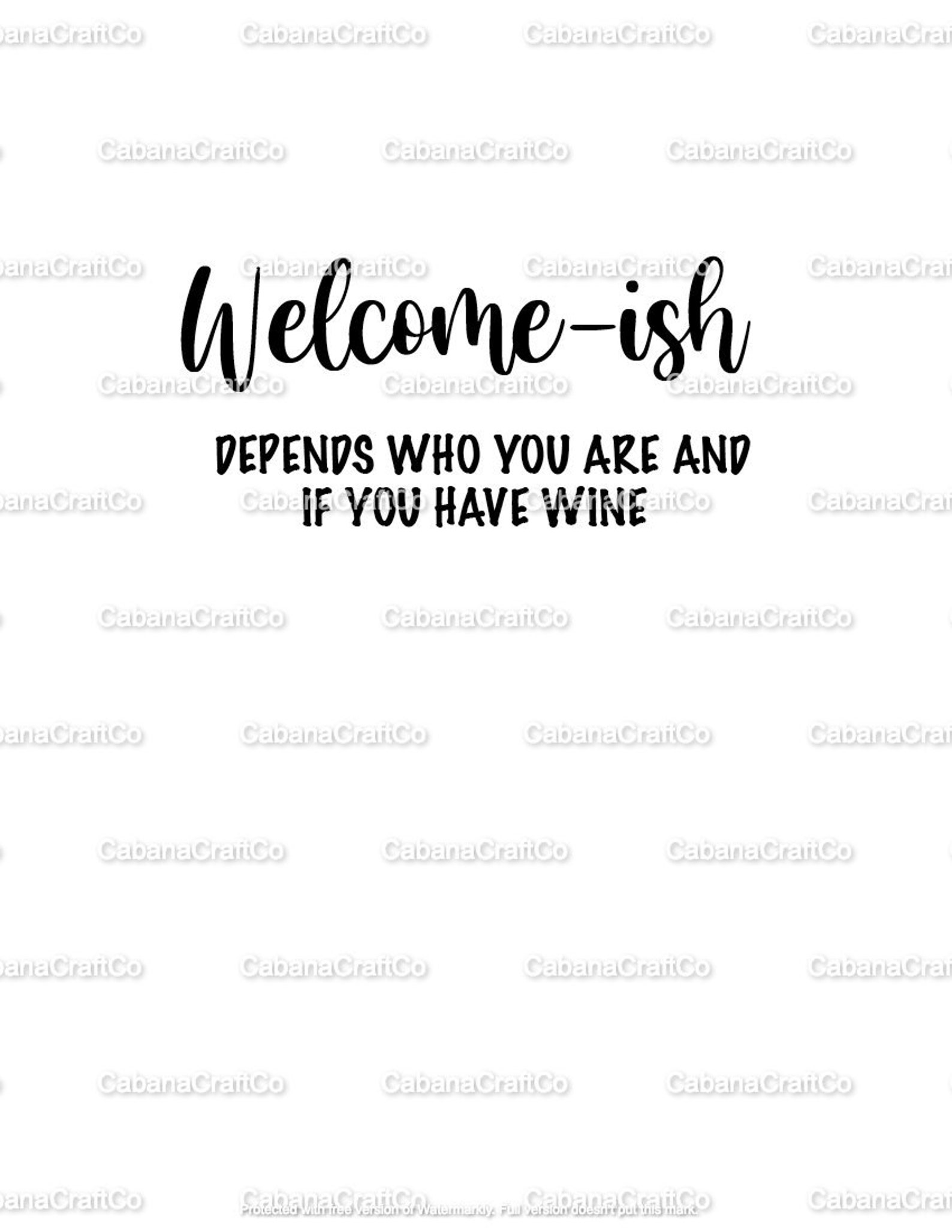 Welcome-ish Front Door Sign Digital Download - Etsy