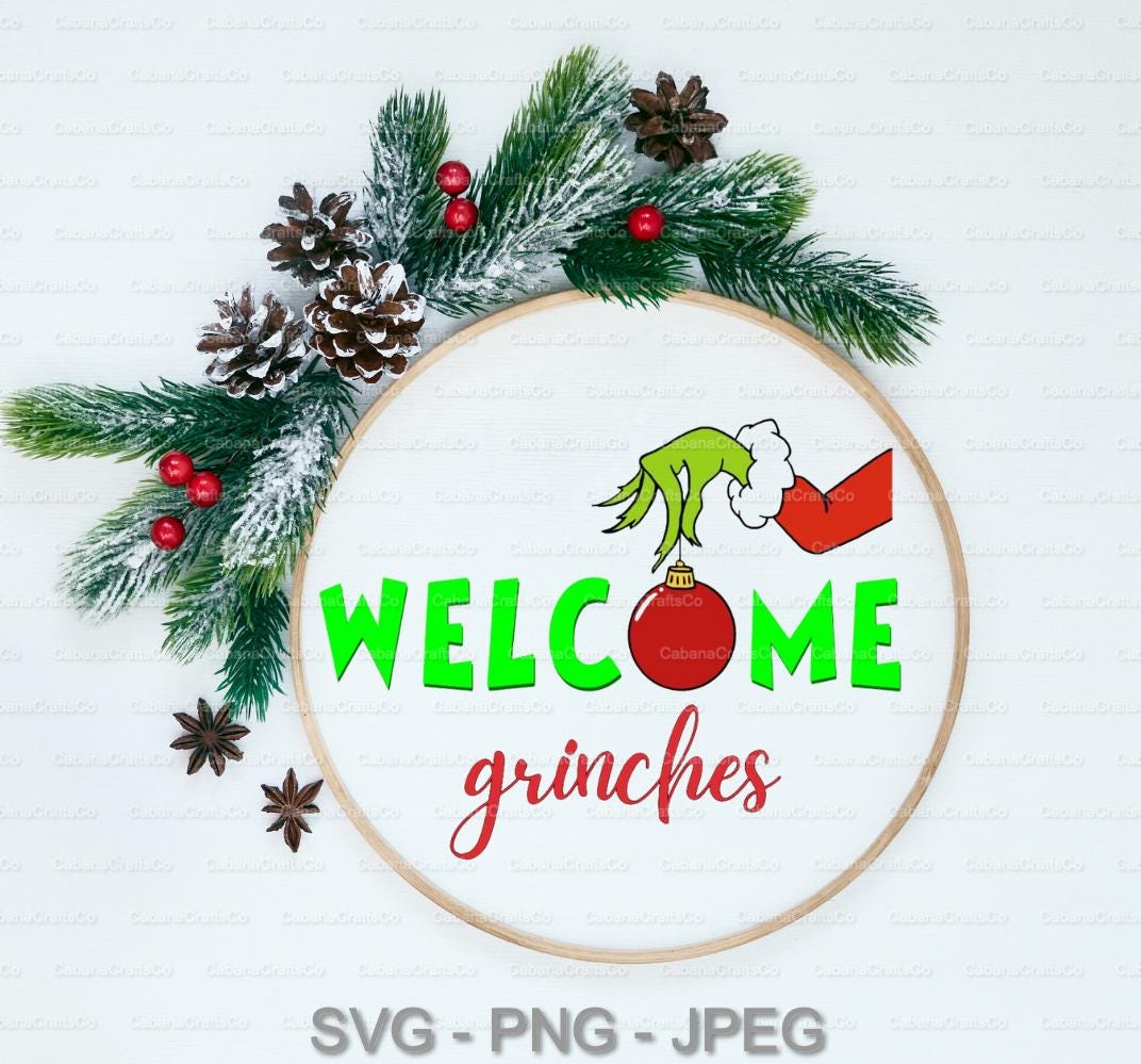 Benvenuti Grinch - Download digitale SVG - Etsy Italia