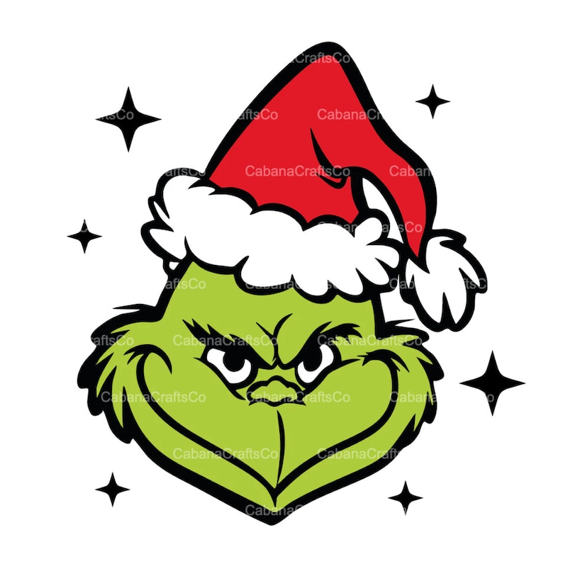 Christmas Grinch Face Digital Download - Etsy