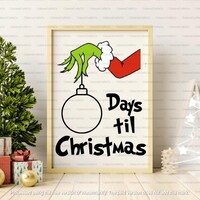 Christmas Countdown Sign Laser Cut File, Christmas Countdown Svg ...