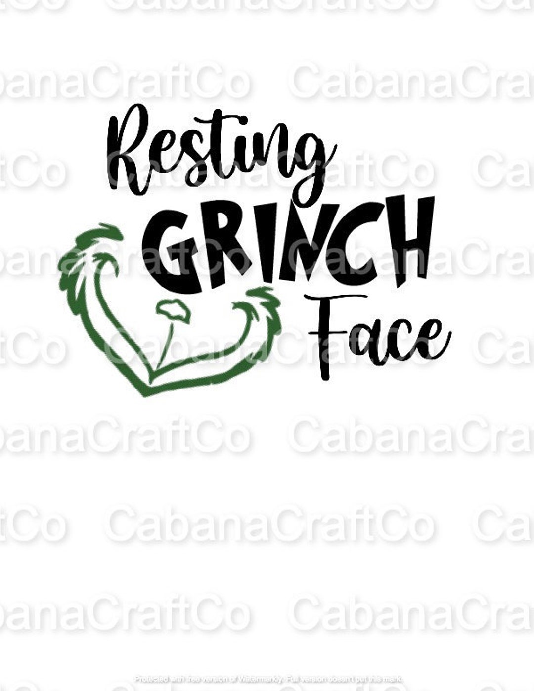 Resting Grinch Face Digital Download - Etsy