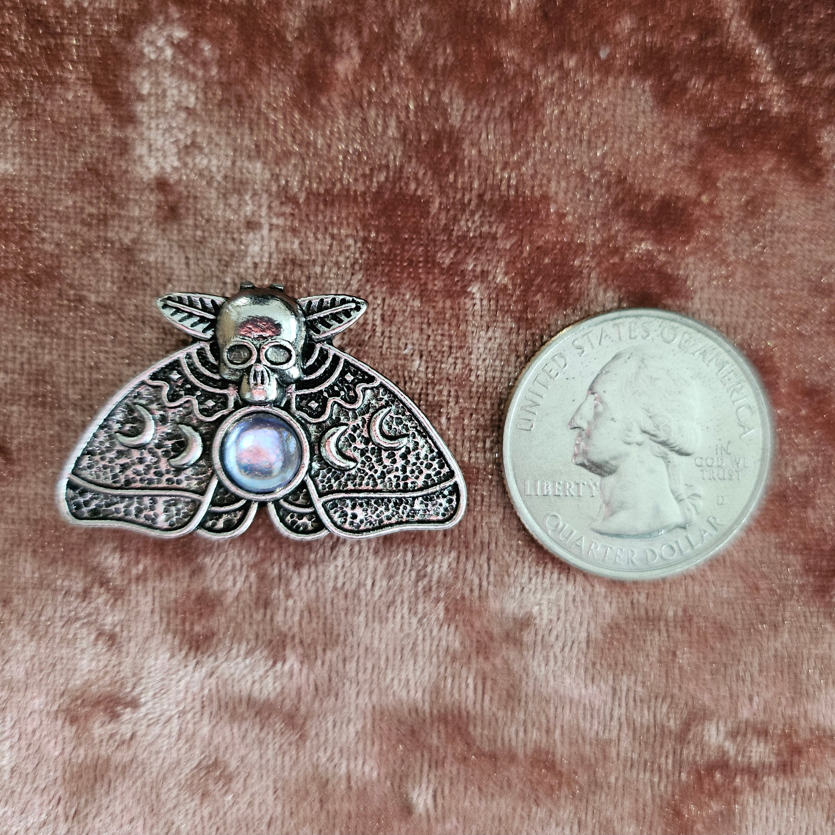 GOTH CROC Gem Moth With Skull Croc Charm - Etsy